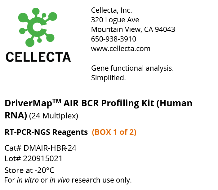 DriverMap™ AIR TCR-BCR Profiling Kit (Human RNA, 24 and 96 rxn) | Cellecta, Inc - Cellecta