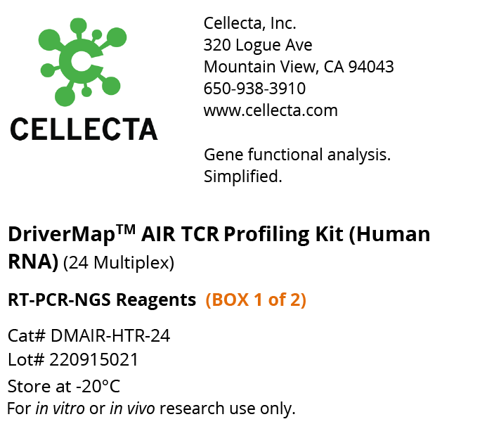 DriverMap™ AIR TCR-BCR Profiling Kit (Human RNA, 24 and 96 rxn) | Cellecta, Inc - Cellecta
