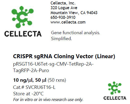 CRISPR sgRNA Cloning Vectors - Cellecta